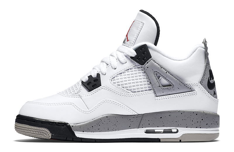 Jordan 4 Retro BP "White Cement" (104/white/red/black/silver)