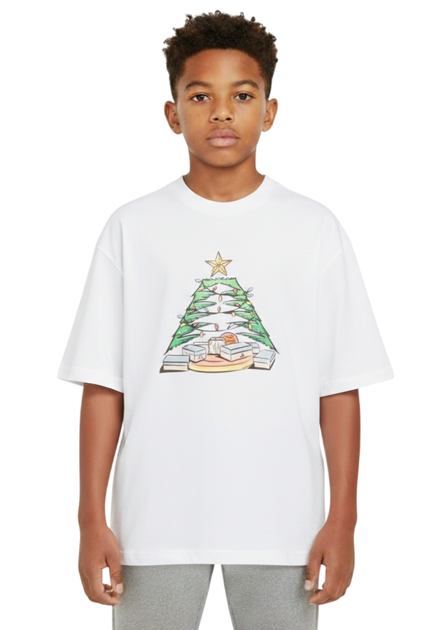 Adidas Anthony Edwards XMAS Junior Tee "White"
