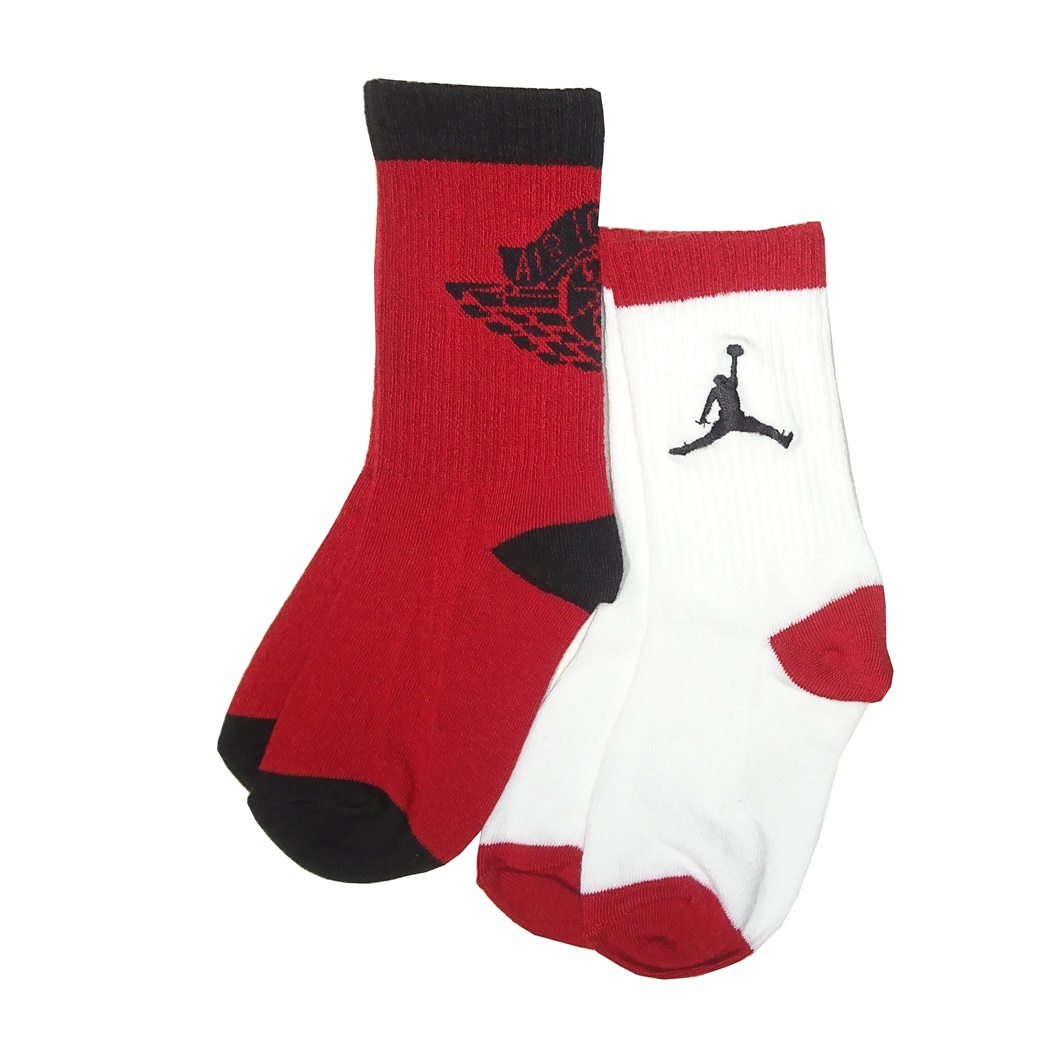 Jordan Kids Jumpman JD2 High Crew Socks 2 Pair (Red/White)