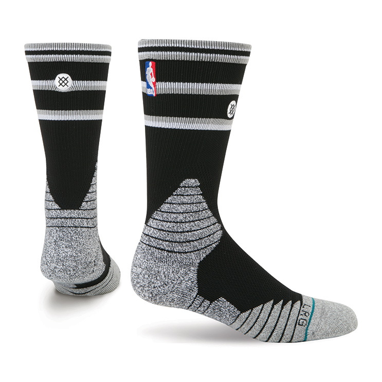 Calcetines Stance NBA Core Crew Spurs (negro/gris)