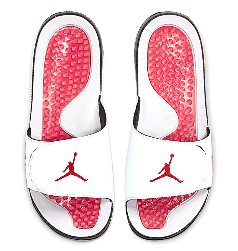 Jordan Hydro V Retro Slide "WhiteRed" - manelsanchez.pt