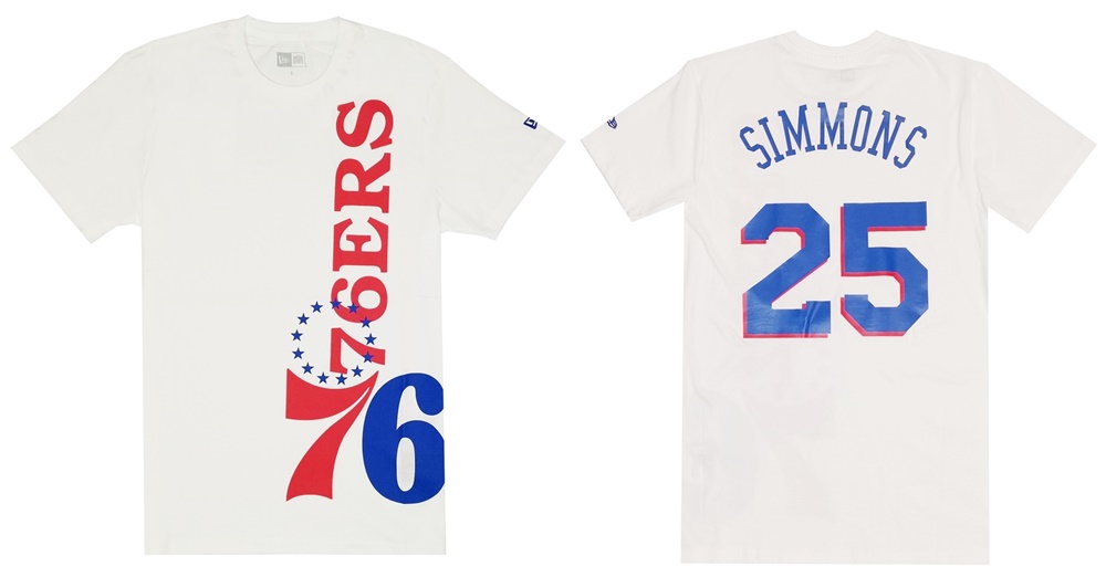 New Era NBA Team 76 Philadelphia Tee # 25 Simmons