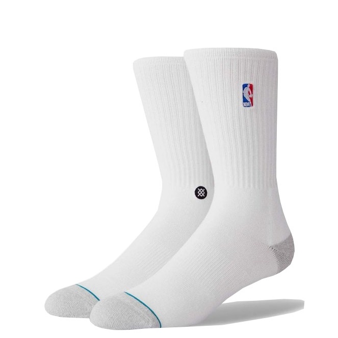 Stance NBA Logoman Crew II Socks (White) - manelsanchez.pt